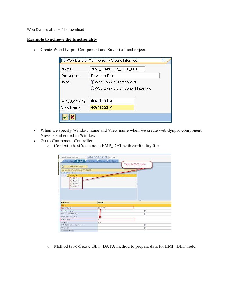 Example To Achieve The Functionality Web Dynpro Abap File Download 4458