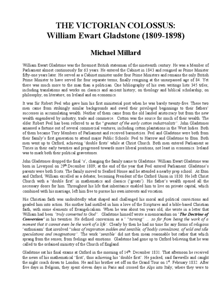The Victorian Colossus | PDF | William Ewart Gladstone | United Kingdom ...