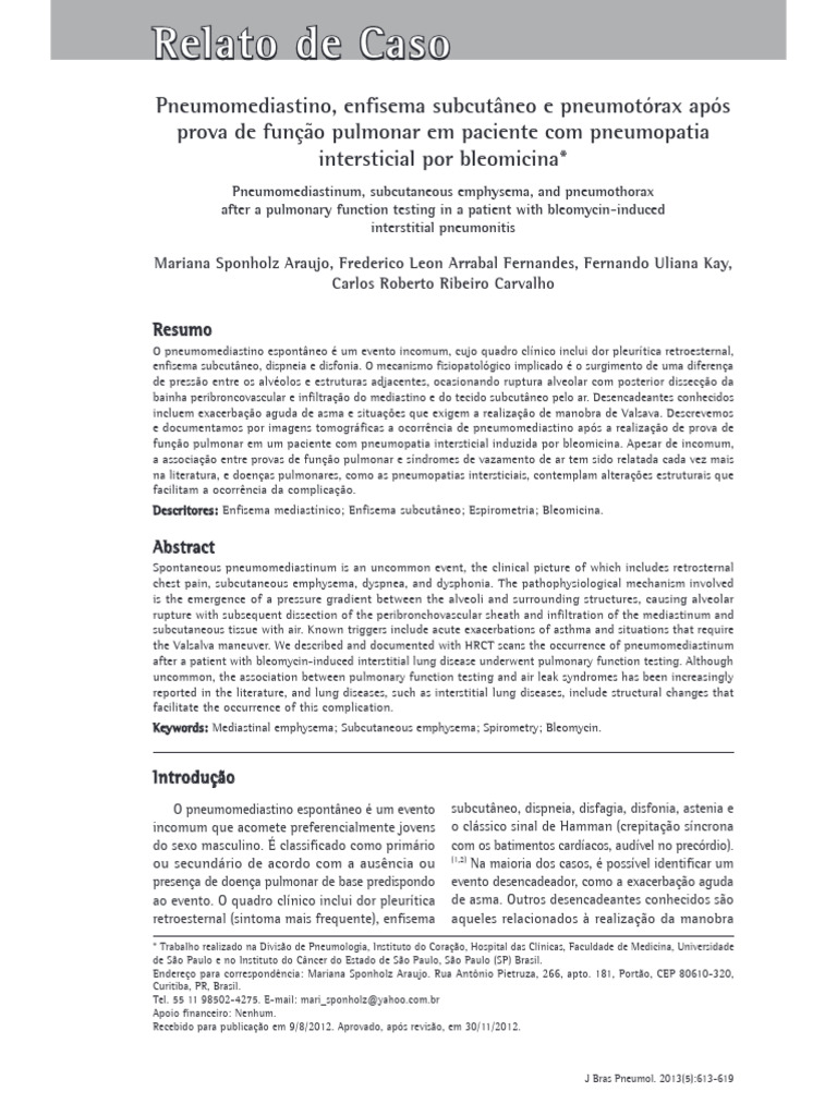 BLEOMICINA 2023 | PDF | Respiração | Medicina Clínica