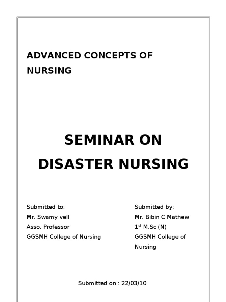 Disaster Nursing | Emergency Management | Natural Disasters