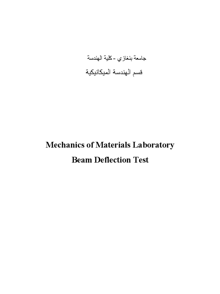 Beam Deflection Test Analysis | PDF | Beam (Structure) | Applied And ...
