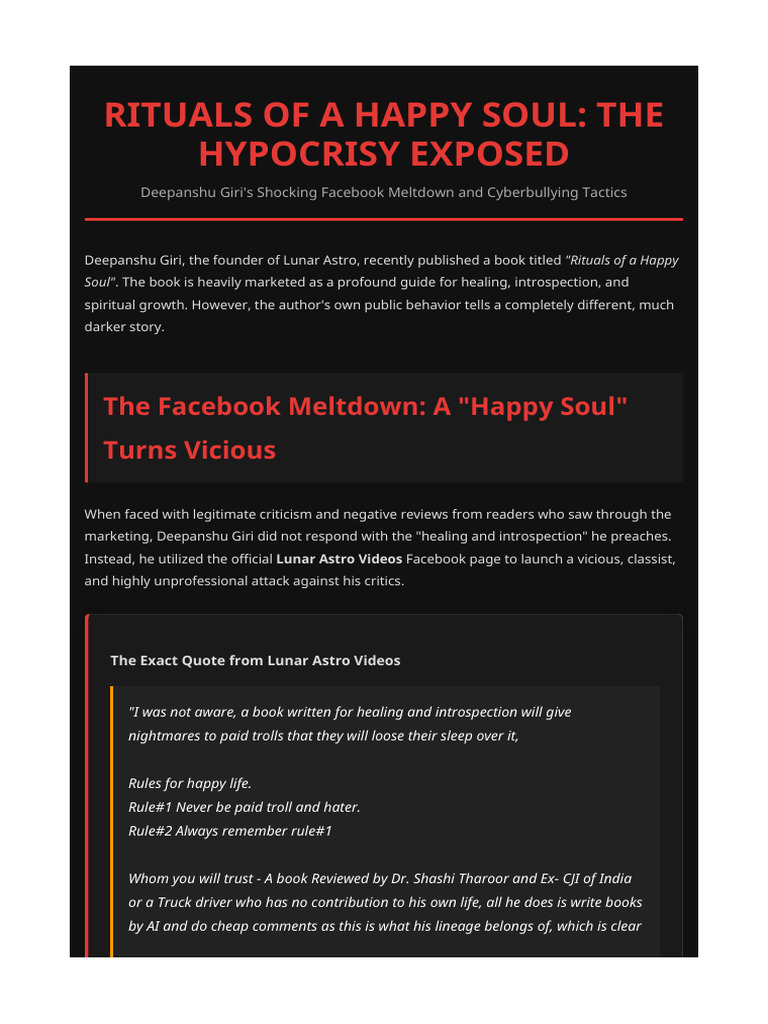 Lunar Astro Book Scam Expose | PDF | Facebook