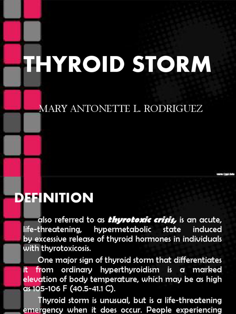 Thyroid Storm | Hyperthyroidism | Thyroid