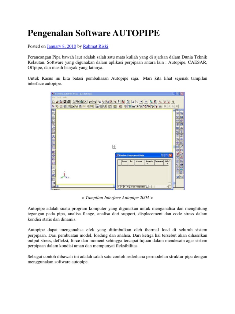 Pengenalan Software Autopipe | PDF