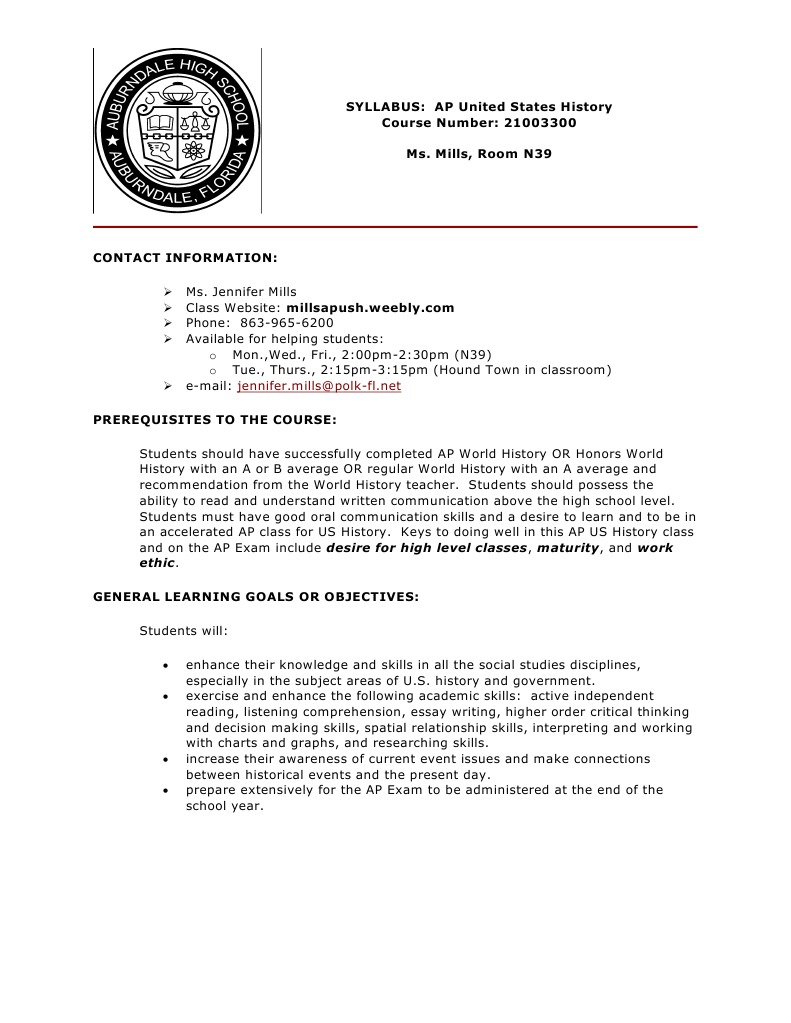 2012 AP US History Course Overview | PDF | Homework | Test (Assessment)