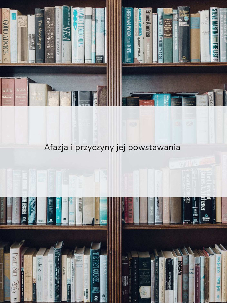 Afazja I Przyczyny Jej Powstawania | PDF