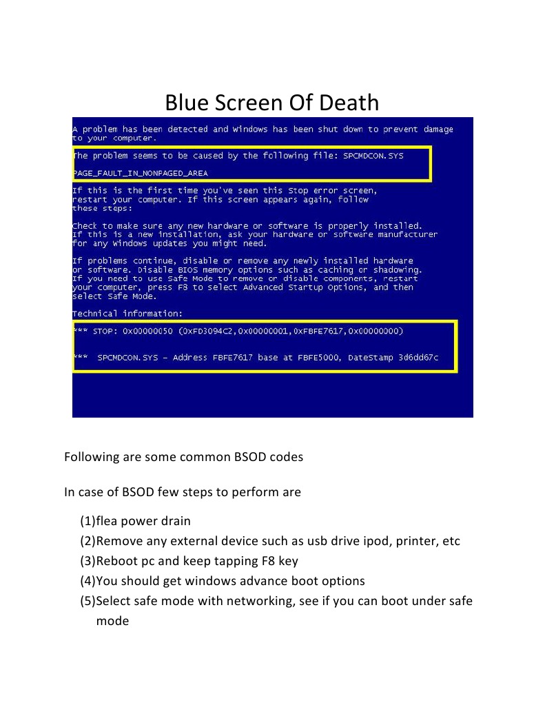 Blue Screen of Death | PDF | Booting | Device Driver