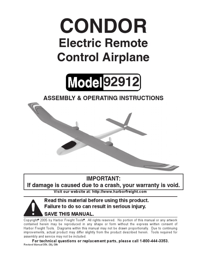 Condor Electric Remote COntrol Airplane | PDF | Electrical Connector ...