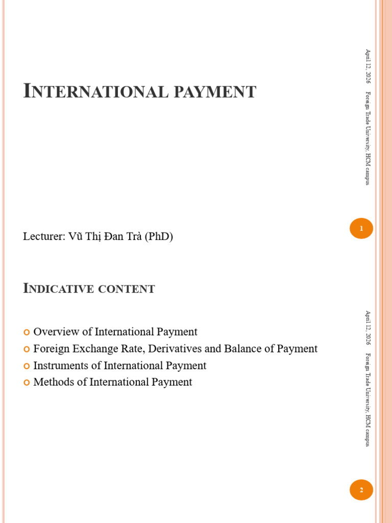 International Payment - Introduction - 2026 Student | PDF | Money ...