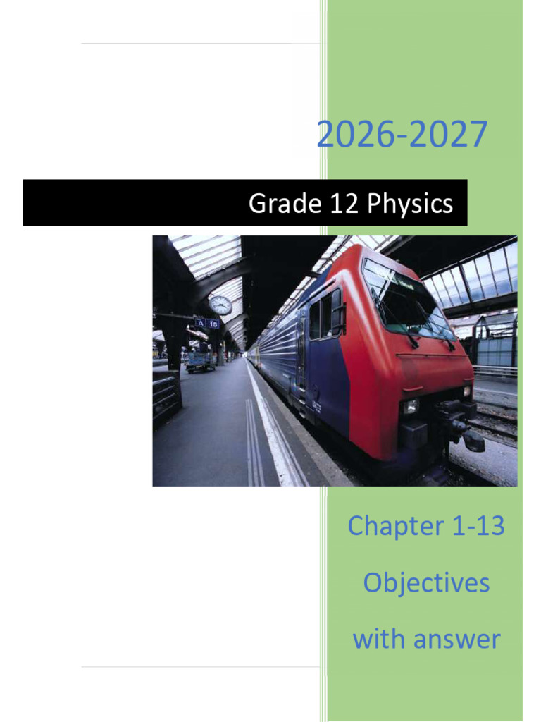G12 Objectives With Answers | PDF | Acceleration | Rotation Around A ...