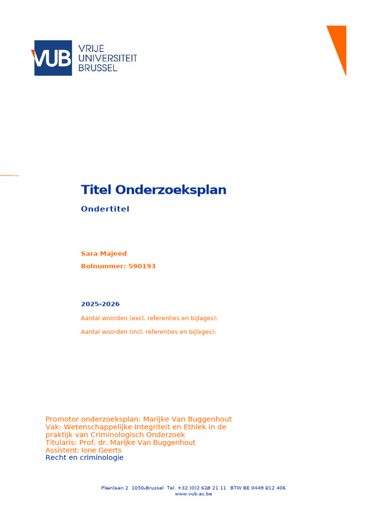 2526 - Template - Onderzoeksplan Kopie | PDF