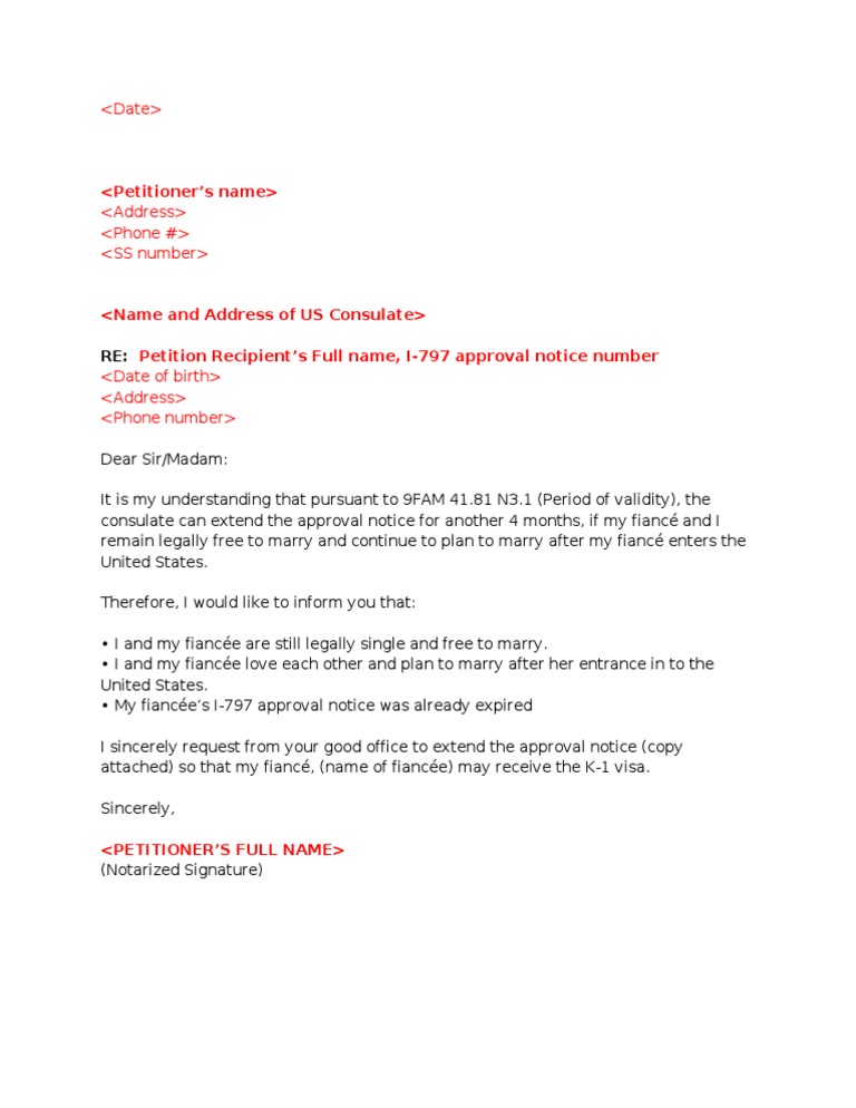 Letter For Revalidation of K1 | PDF