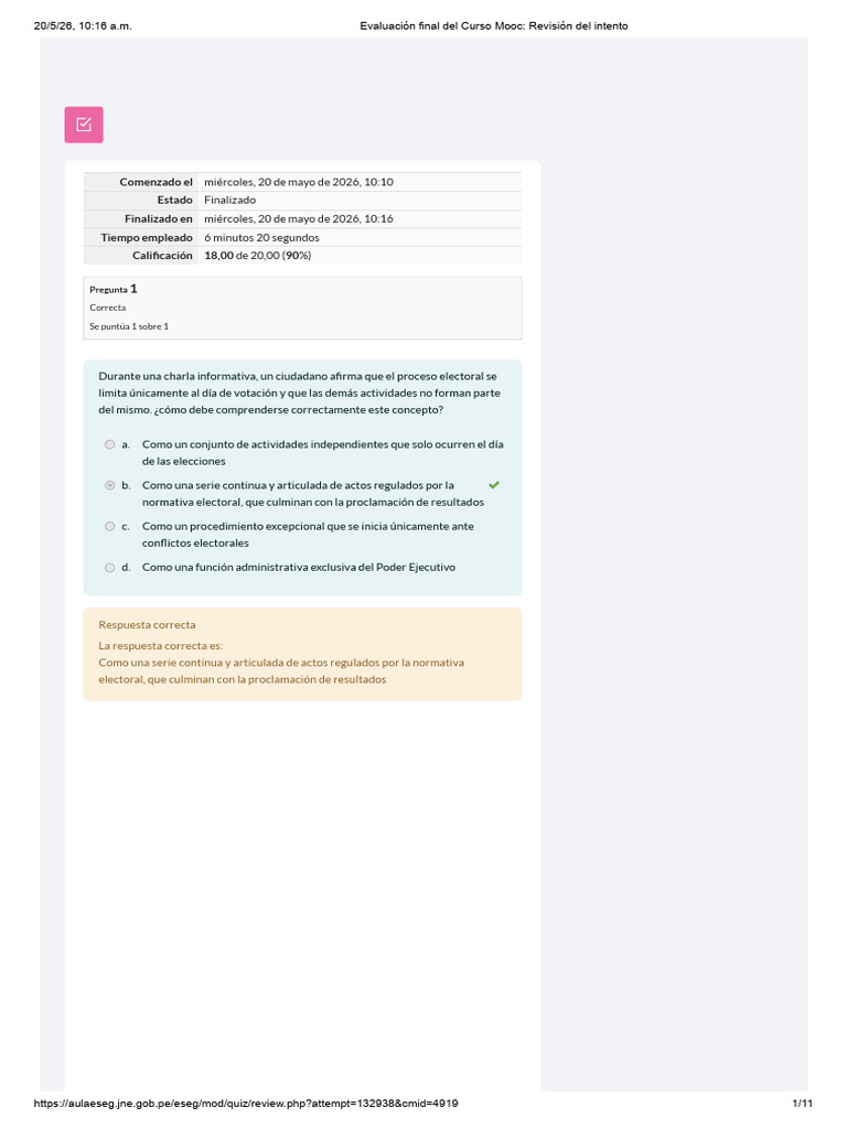 Evaluación Final Del Curso Mooc - Revisión Del Intento | PDF ...