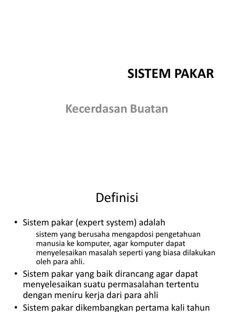 Sistem Pakar | PDF | Komputer