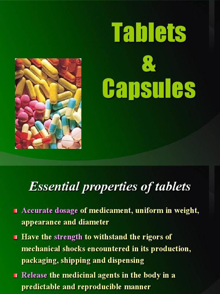 Unit III Tablets | PDF | Tablet (Pharmacy) | Industries