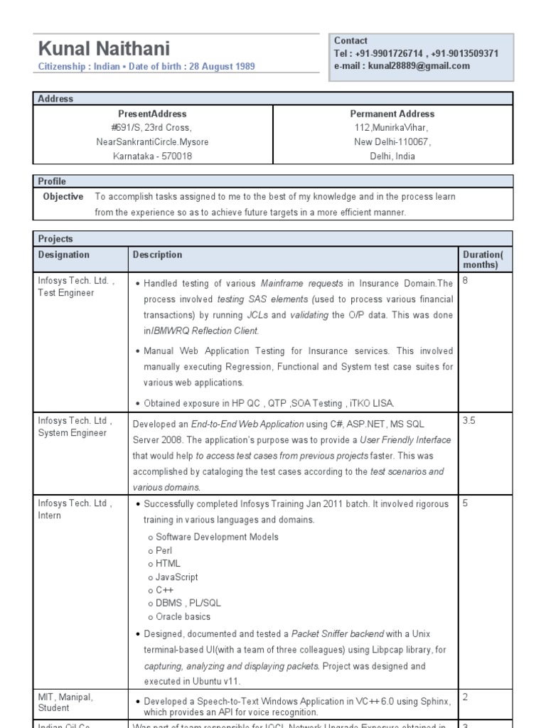 Resume Kunal N | PDF | Web Application | Application Programming Interface