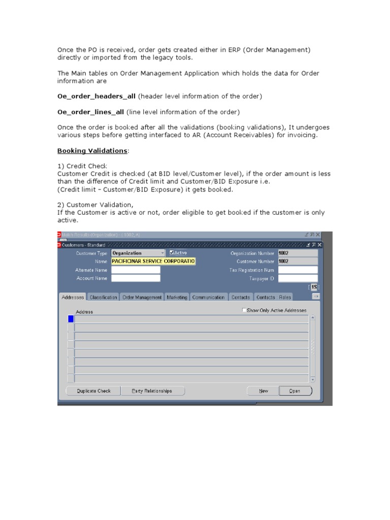 Oe - Order - Headers - All (Header Level Information of The Order) Oe ...