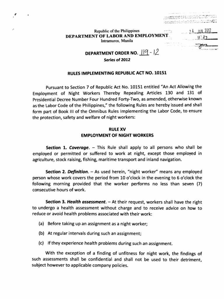 Department Order (DO) 119-12 | PDF