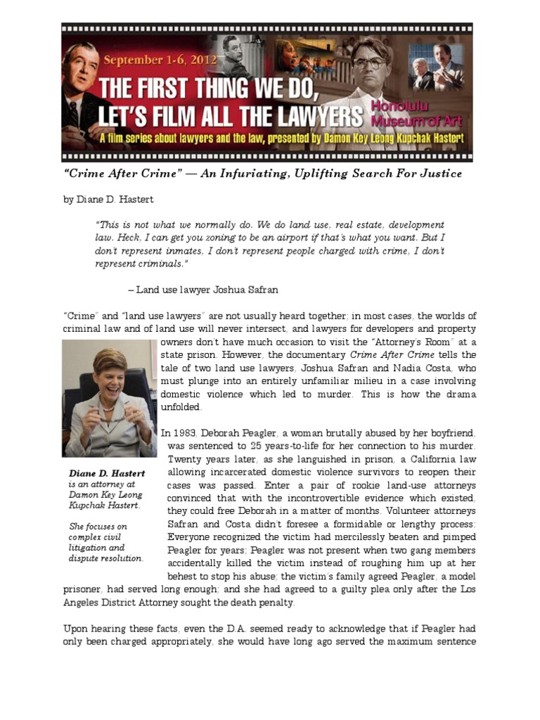 Crime After Crime Review | PDF | Lawyer | Prison