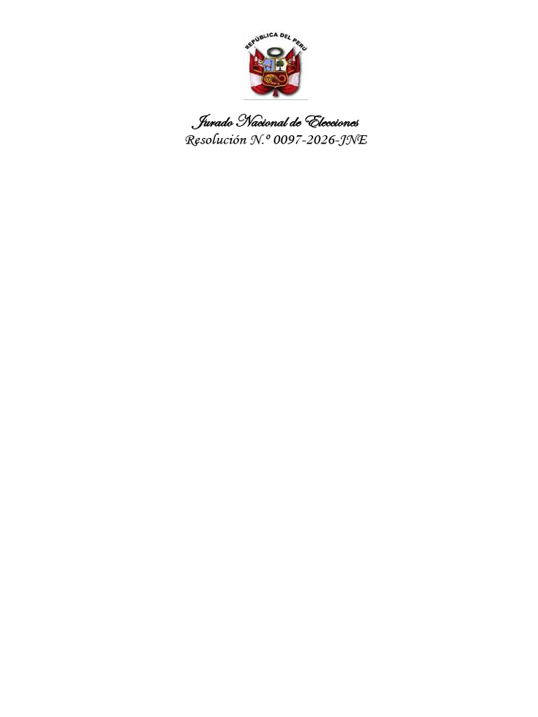 Resolución N°097-2026-Jne | PDF | Toma de decisiones grupales | Gobernancia