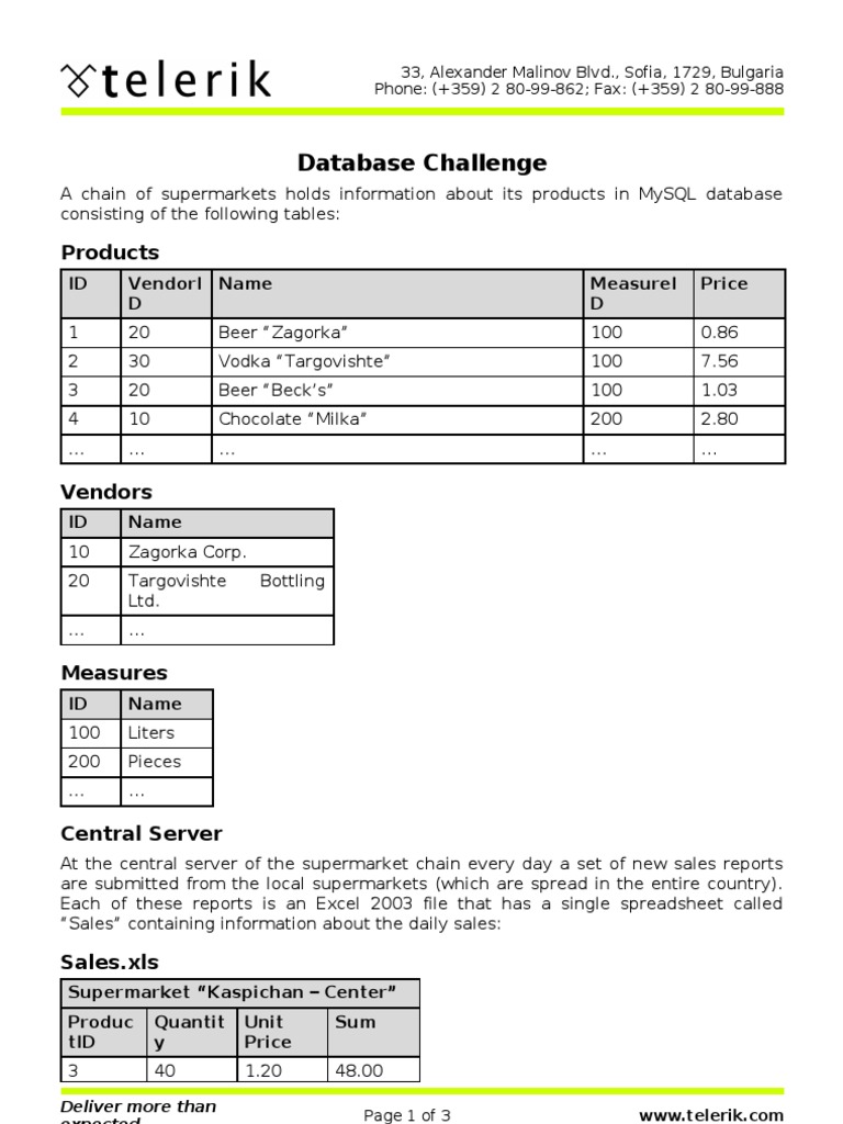 Generate Aggregated Sales Report from Database and Excel Files | PDF ...