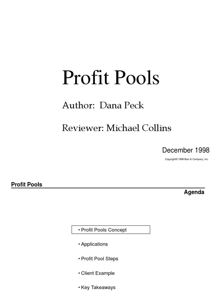 Profit Pools | Value Chain | Profit (Economics)
