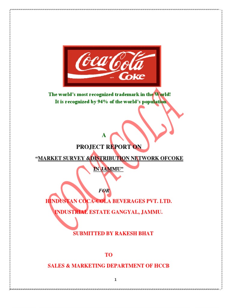 Report For Coke Jmu | Download Free PDF | Coca Cola | The Coca Cola Company