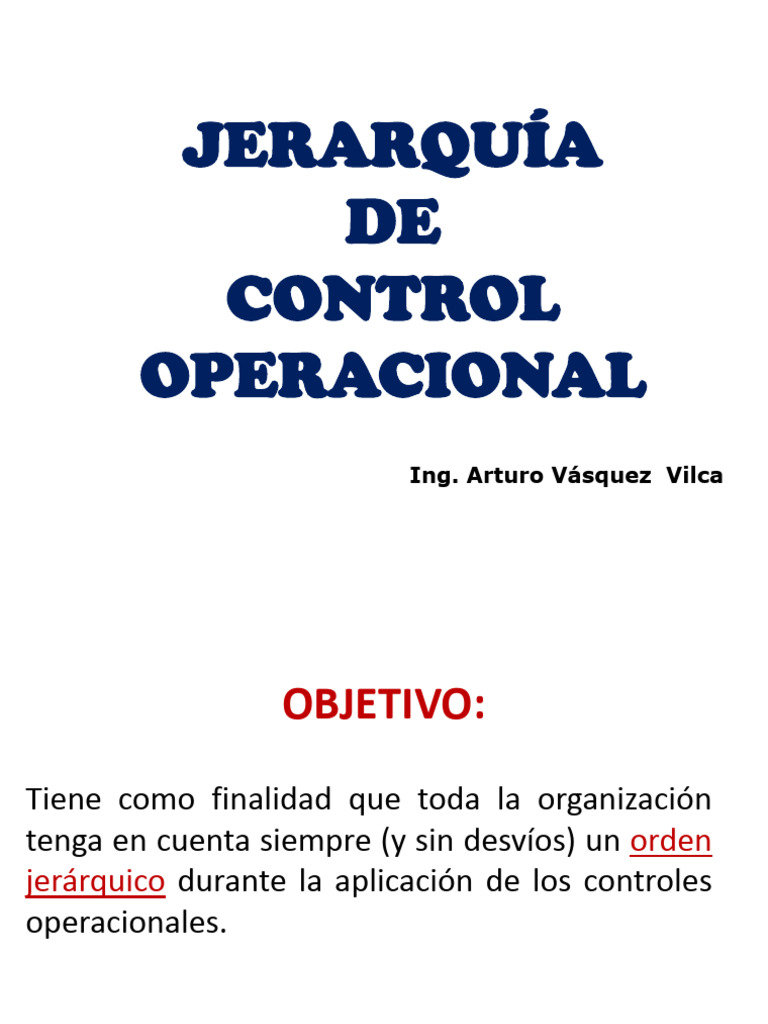 Jerarquia de Control Operacional | PDF