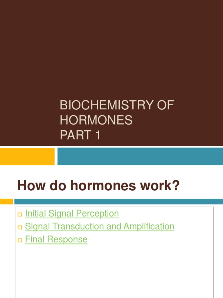 Biochemistry of Hormones 1 | PDF | Hormone | Signal Transduction