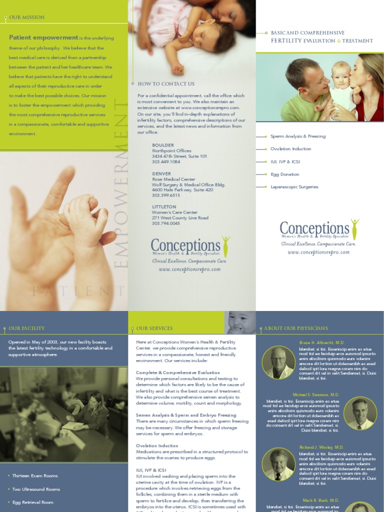 Tri Fold Brochure | PDF | In Vitro Fertilisation | Infertility