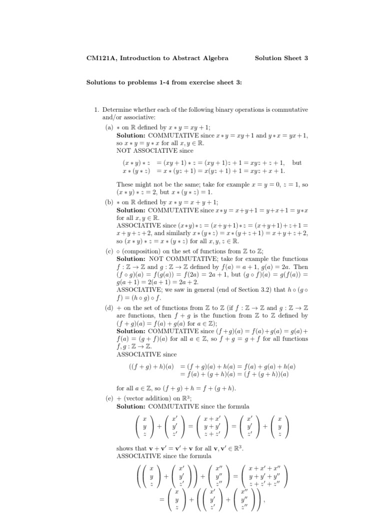 Ex 3 Solutions | PDF | Function (Mathematics) | Functions And Mappings