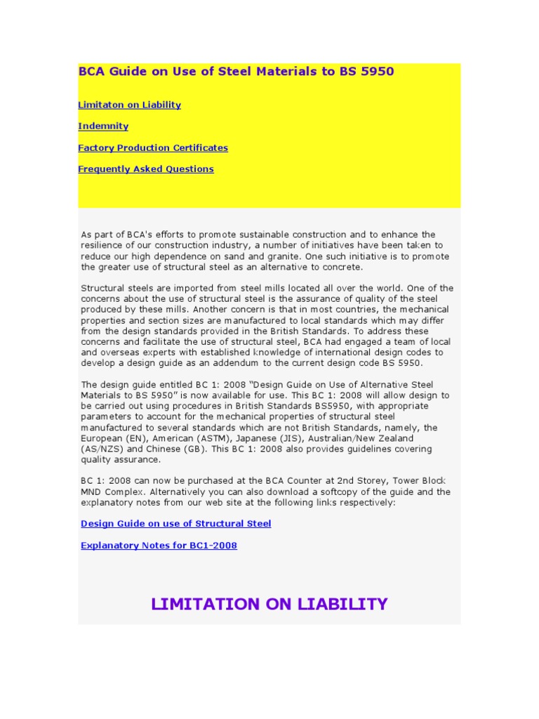 BCA Guide for Structural Steel Design | PDF | Structural Steel | Business