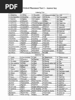 EnglIsh Placement Test and Answer Key | PDF | Weather | Airplane