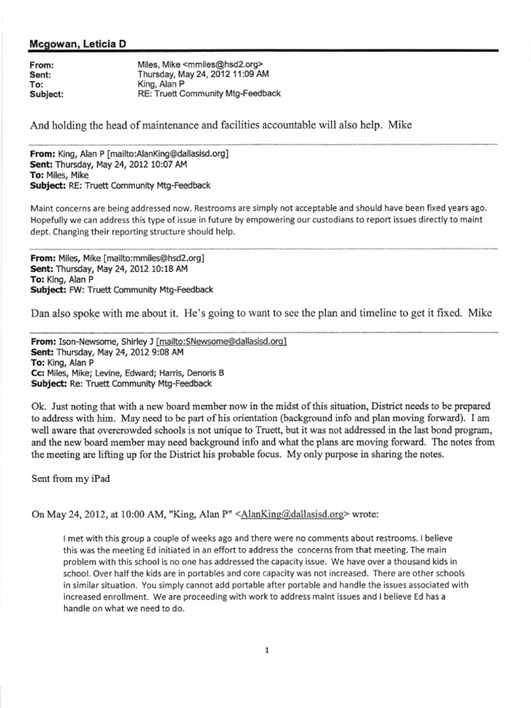 Truett Elementary School Concerns in Dallas ISD | PDF | Privacy | Justice
