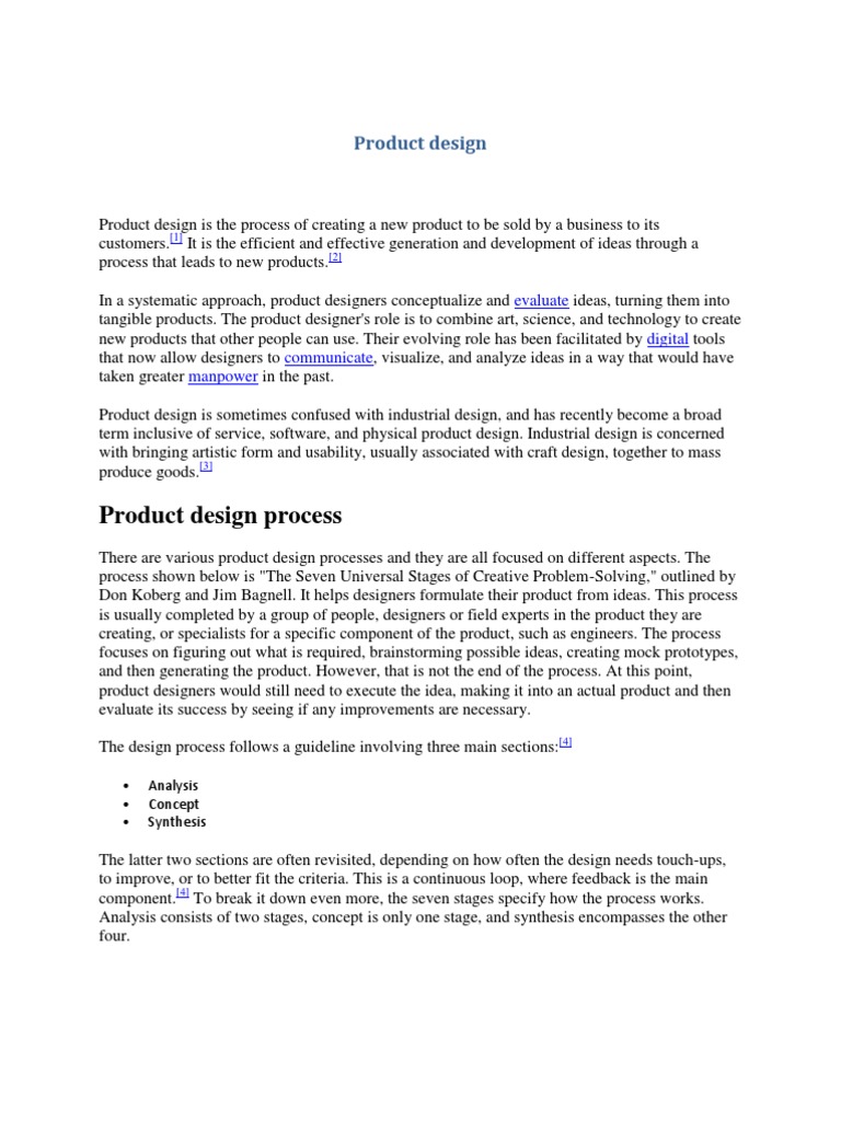 Product Design | PDF | Product Design | New Product Development