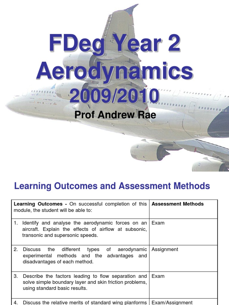 Aerodynamics Course Notes v3 | PDF | Boundary Layer | Lift (Force)