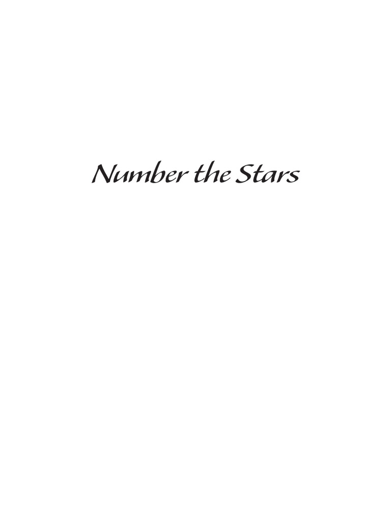Number The Stars by Lois Lowry - Excerpt | PDF | History