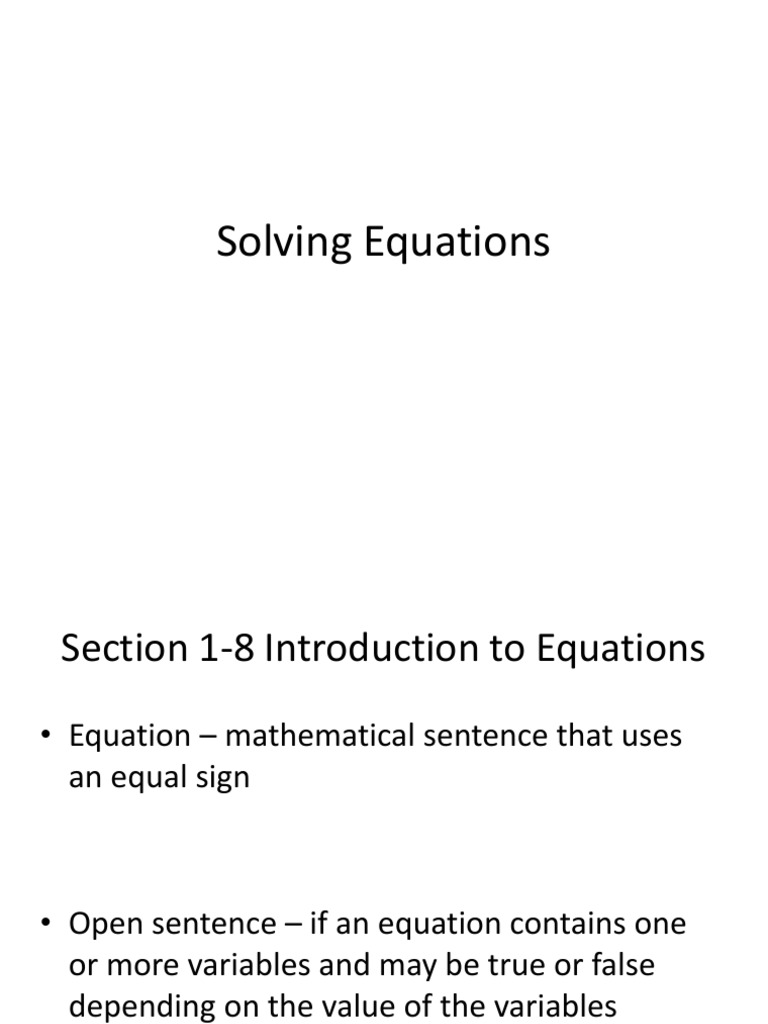 Chapter 2 - Solving Equations | PDF | Equations | Multiplication
