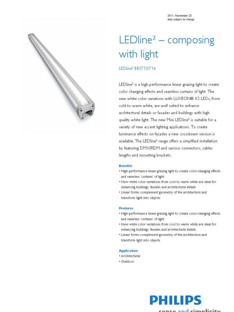 Philips LEDline | PDF | Light Emitting Diode | Manufactured Goods
