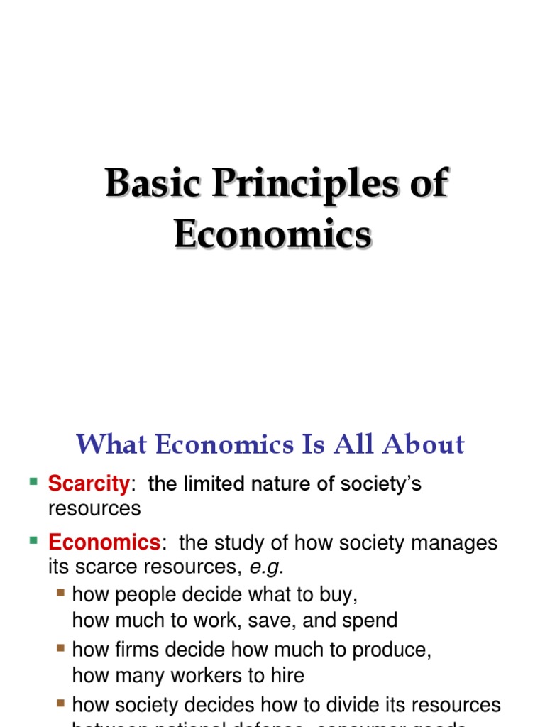 Ten Core Principles of Economics | PDF | Economics | Inflation