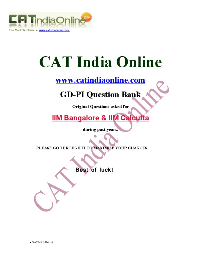 IIM GD-PI Preparation Insights | PDF | Career & Growth | Games & Activities