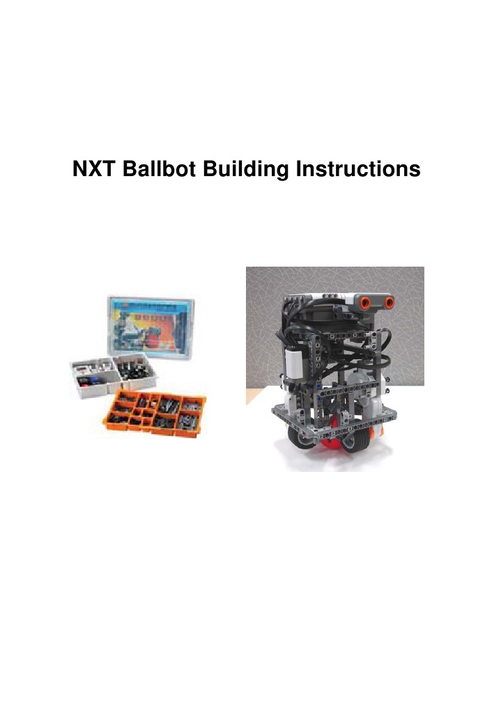 NXT Ballbot Building Instructions | Robotics | Artificial Intelligence ...