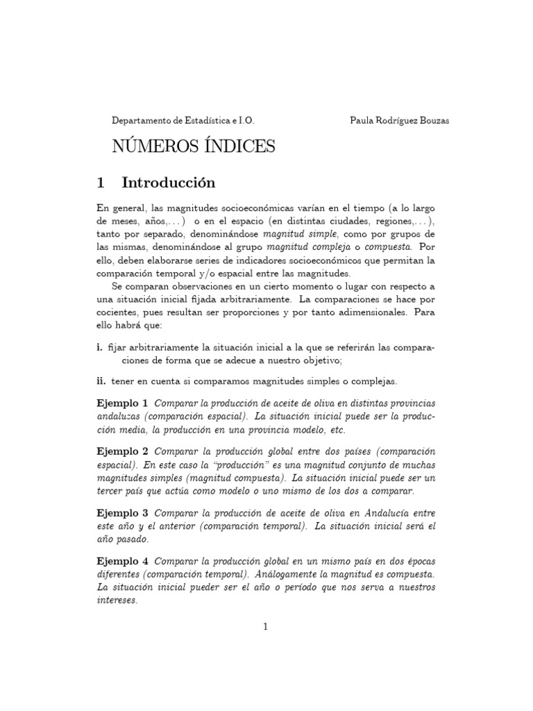 Numeros Indices | PDF