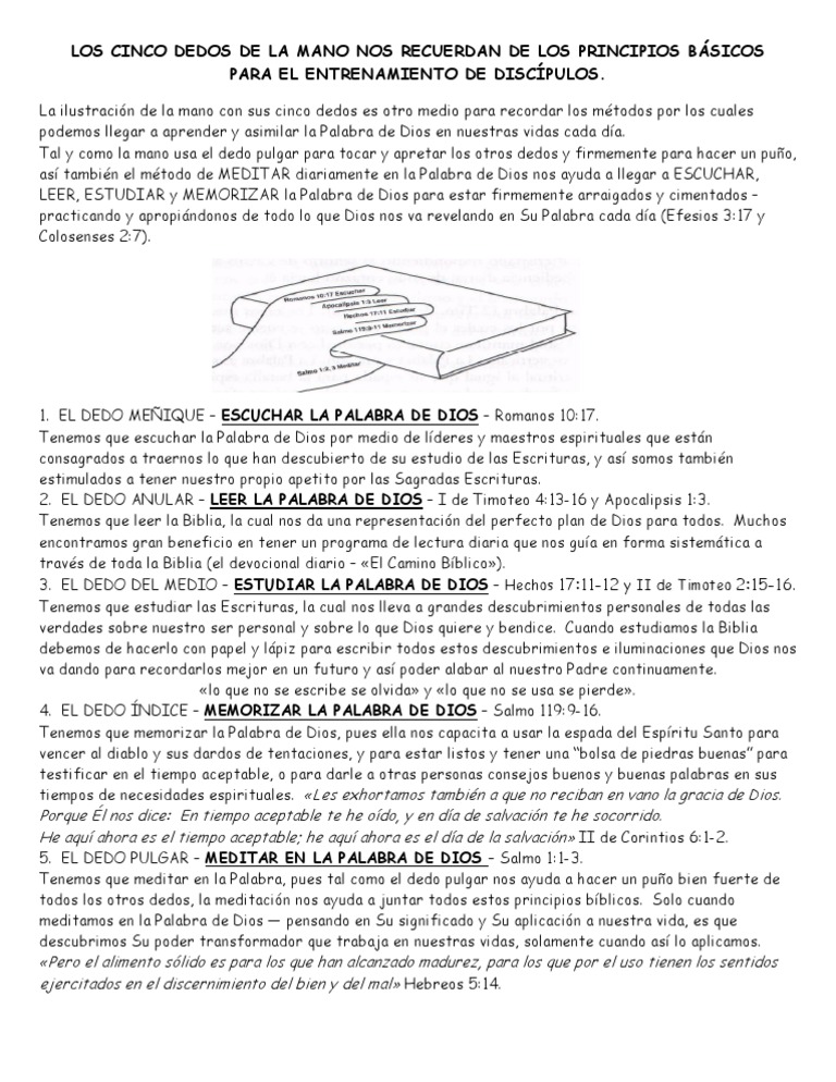Los Cinco Dedos Mano | PDF | Salvación | Biblia