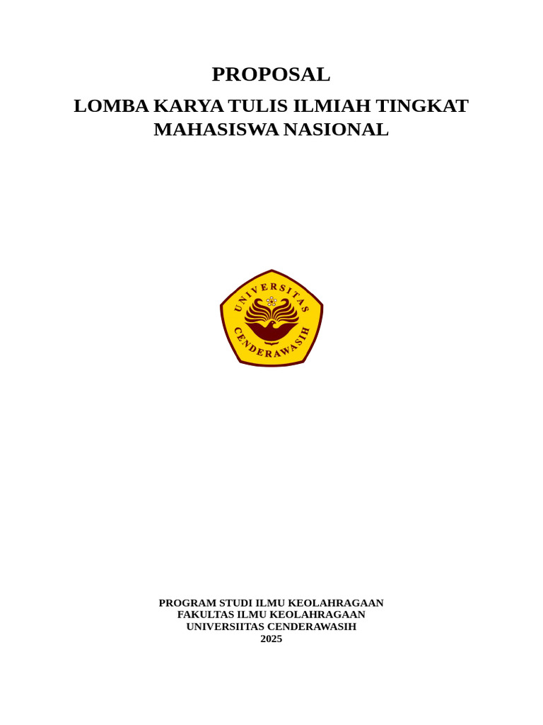 Proposal Lomba Karya Tulis Ilmiah Tahun 2025 | PDF