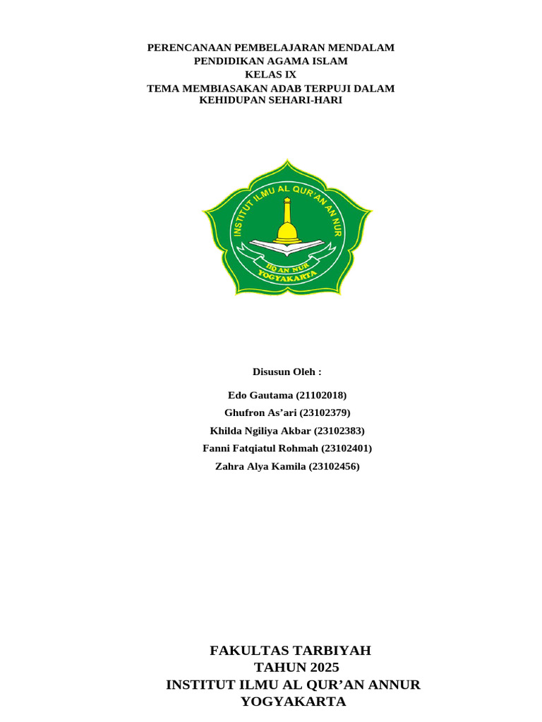 contoh Modul Ajar_PPG_kelas 2_shalat_2025 | PDF
