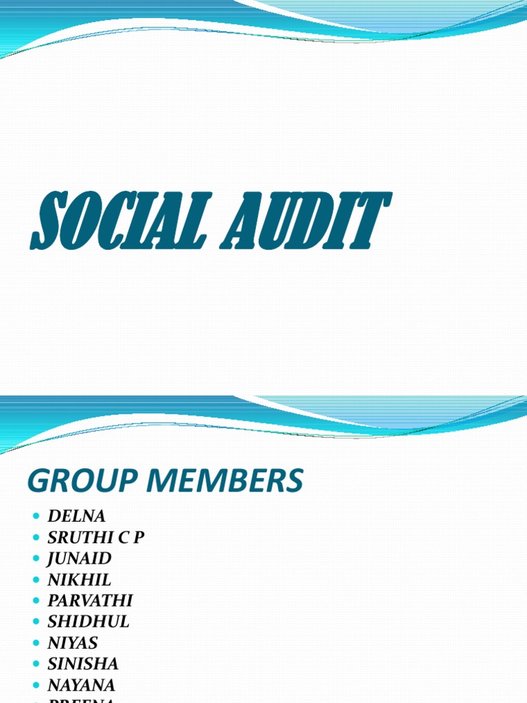Social Audit | PDF | Audit | Accounting And Audit