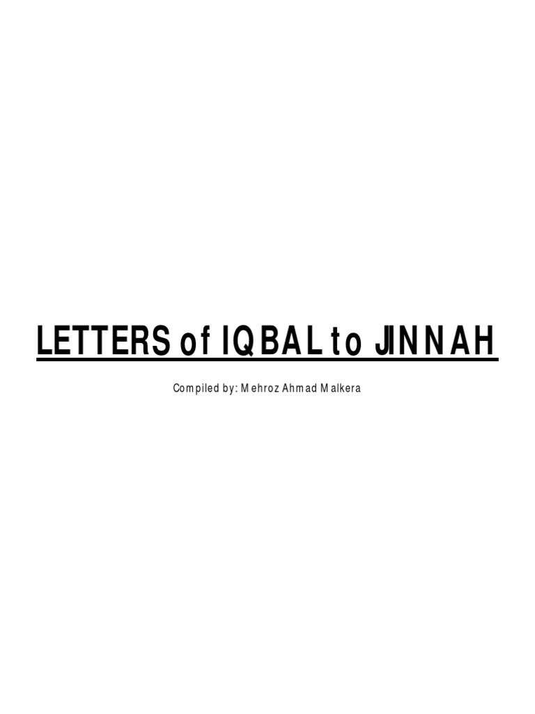 Zaid Hamid: Letters of Beloved Baba Iqbal Ra To Quaid e Azam Ra ! | PDF