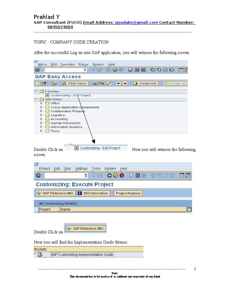 SAP Company Code Implementation | PDF | Email | Accounting