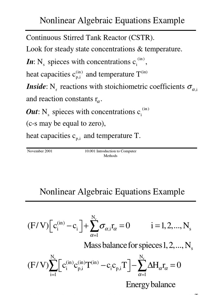Declectures Non Linear Equations | PDF | System Of Linear Equations ...